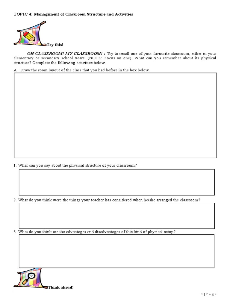 FS1 Worksheet TOPIC 4 | PDF | Classroom | Education Theory