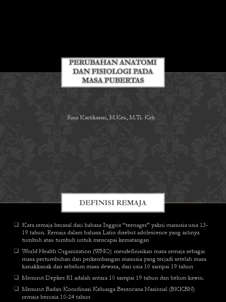 Perubahan Anatomi Dan Fisiologi Pada Pubertas | PDF
