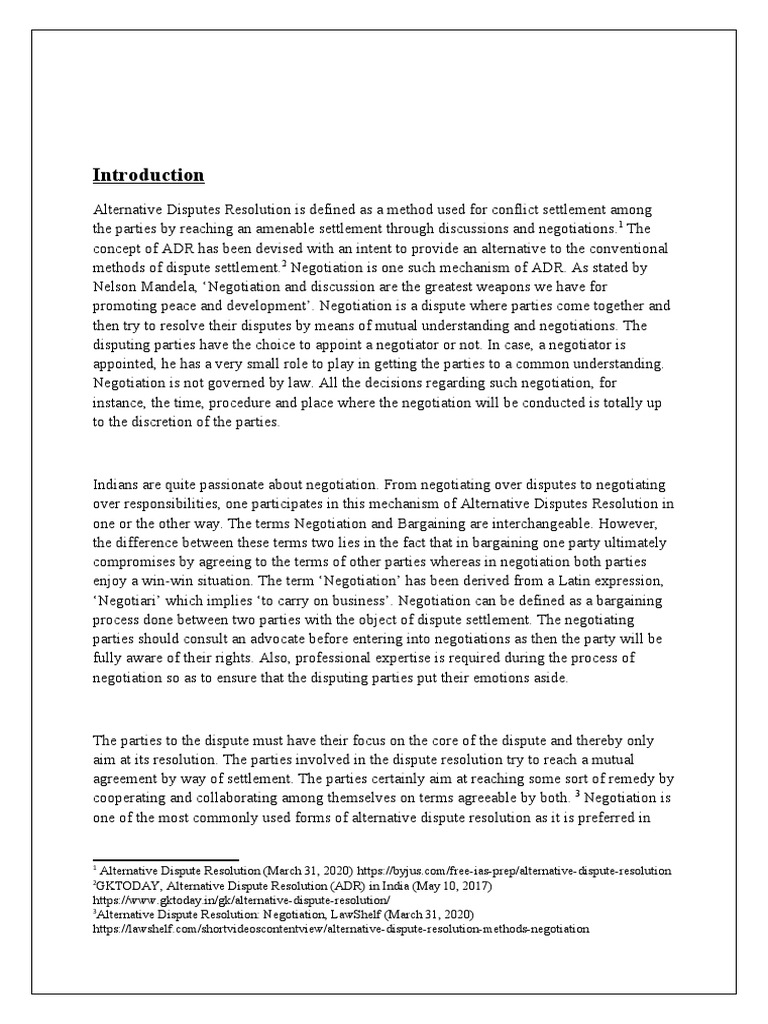 Sources of Negotiation | PDF | Negotiation | Alternative Dispute Resolution