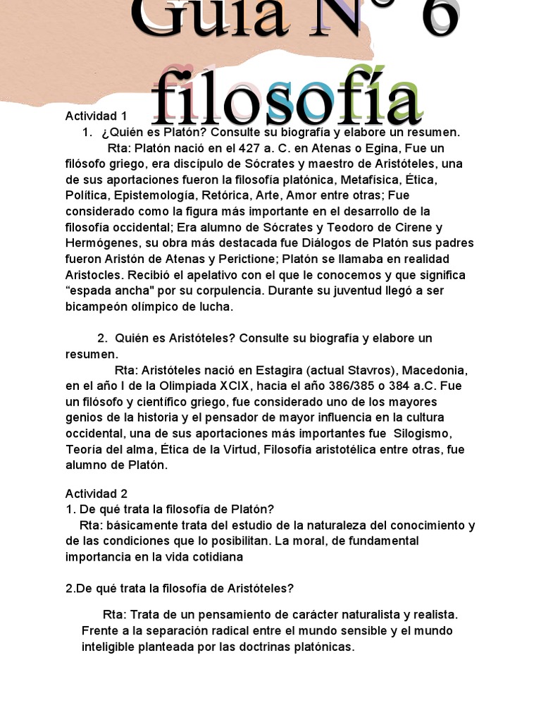 Titulo de Trabajo Filosofia Ignr | PDF | Platón | Aristóteles