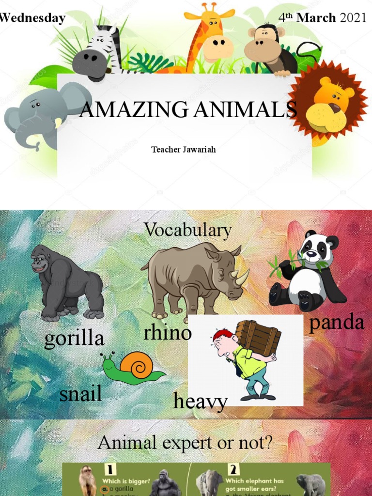 Wednesday March 2021: Amazing Animals | PDF