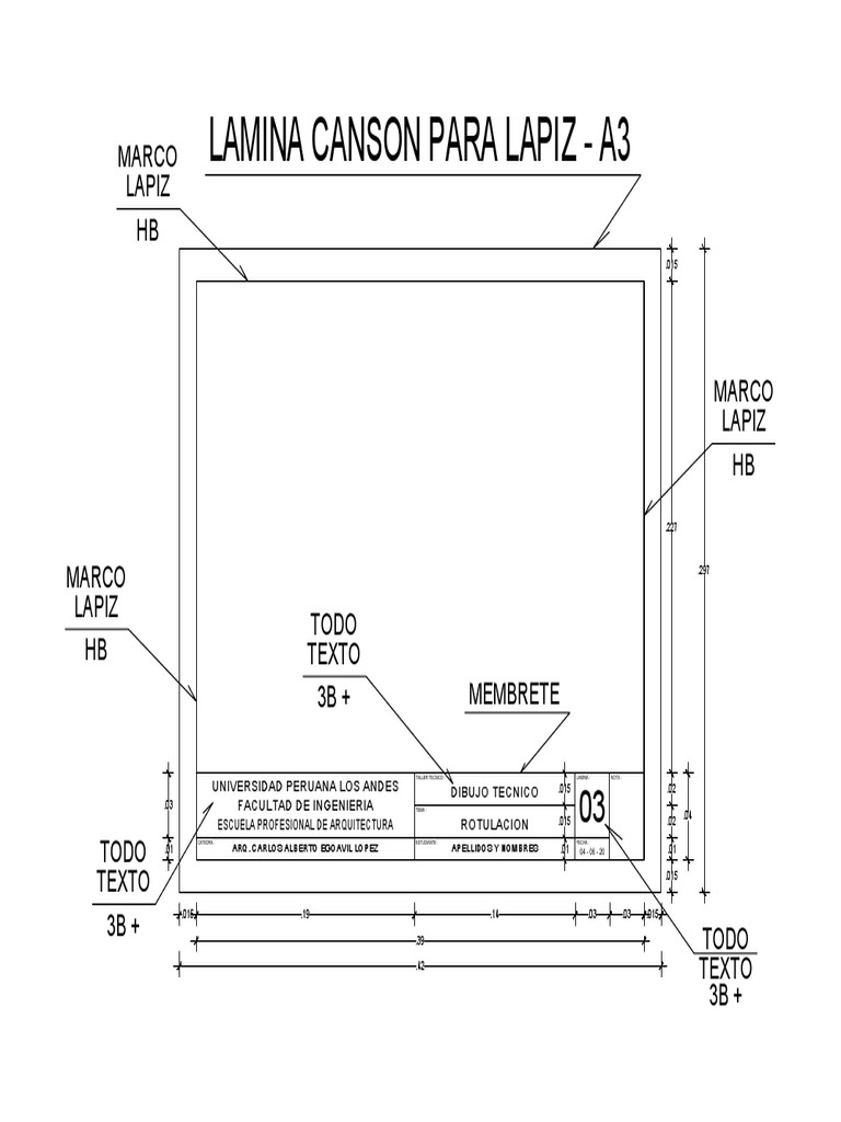 Lamina - Membrete A3 | PDF
