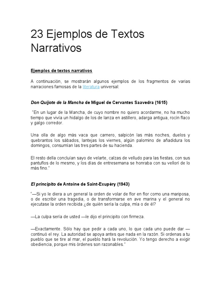 23 Ejemplos de Textos Narrativos | PDF | Orgullo y prejuicio