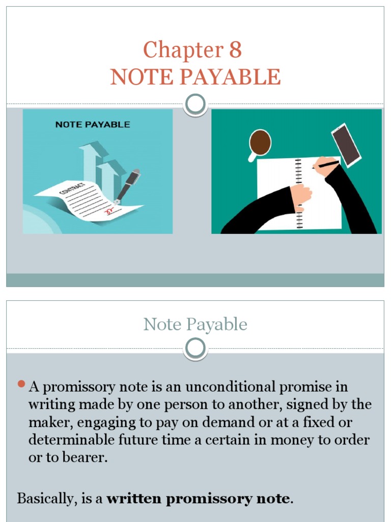 Chapter8 Note Payable | PDF | Promissory Note | Present Value