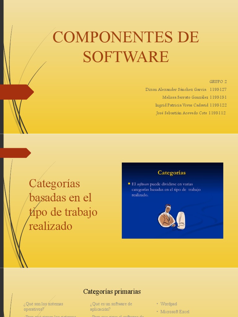 Componentes de Software Exposicion Grupo 2 | PDF | Software libre ...