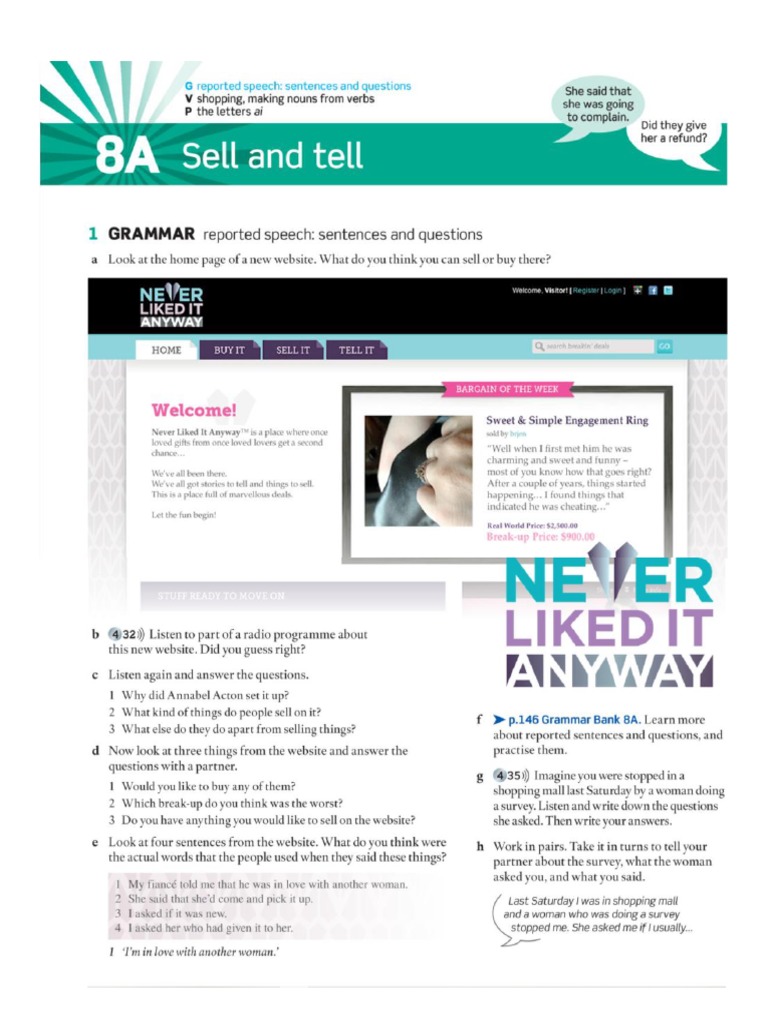 Reported Speech Reading | PDF