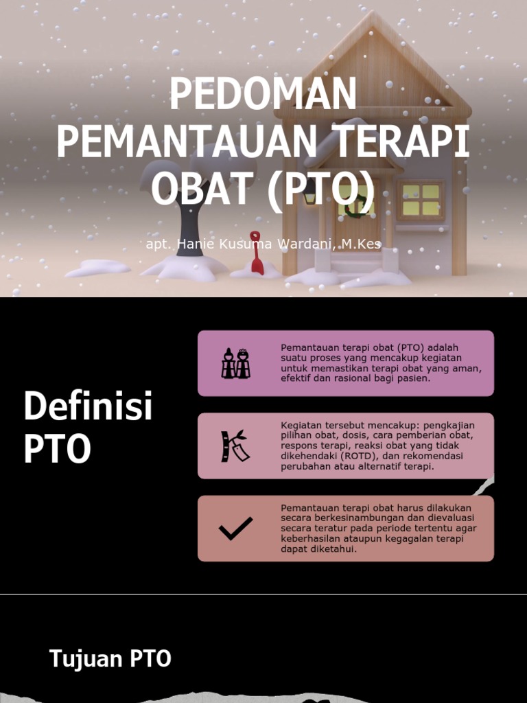 Pedoman Pemantauan Terapi Obat (Pto) : Apt. Hanie Kusuma Wardani, M.Kes ...