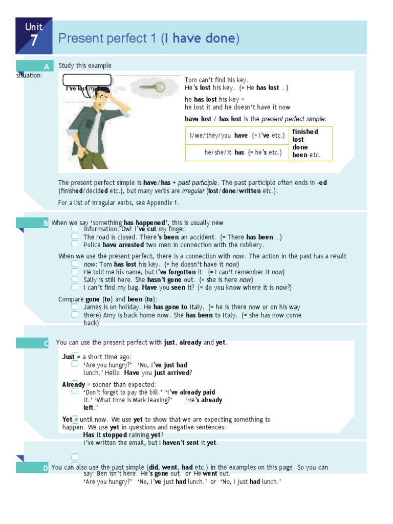 Present Perfect 1 (: I Have Done) | PDF