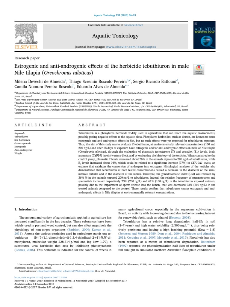 Fish Gonad Article | PDF | Gel Electrophoresis | Testicle