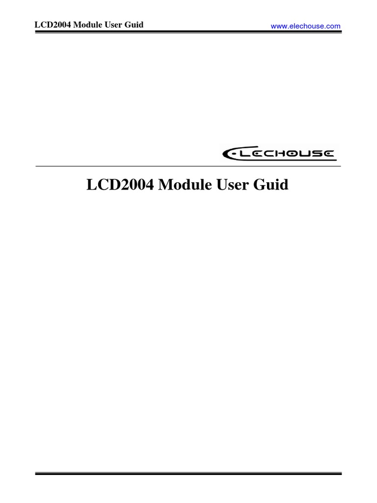 LCD2004 Module User Guide | PDF
