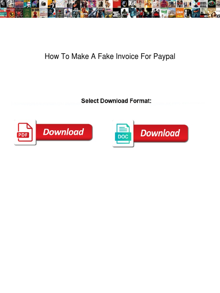 How To Make A Fake Invoice For Paypal | PDF | Pay Pal | Receipt