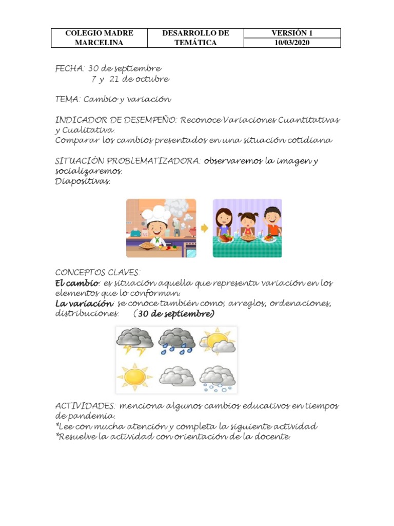 Cambio y Variación | PDF