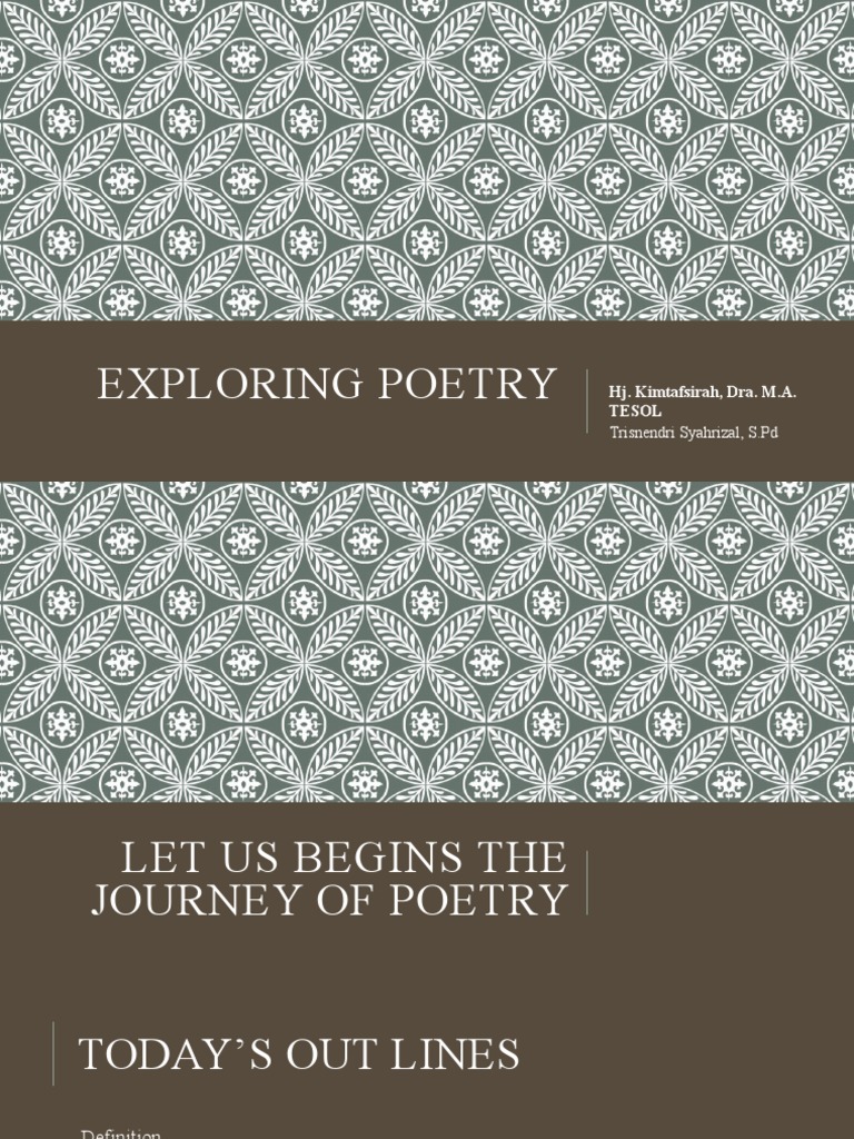 1 Exploring Poetry | PDF