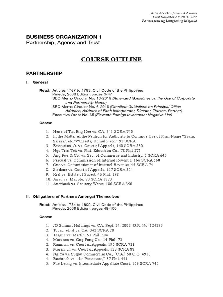 PDF PLM PAT Course Outline | PDF | Government | Public Law