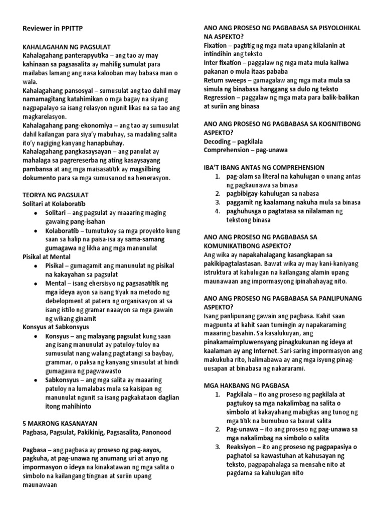 Reviewer in PPITTP | PDF