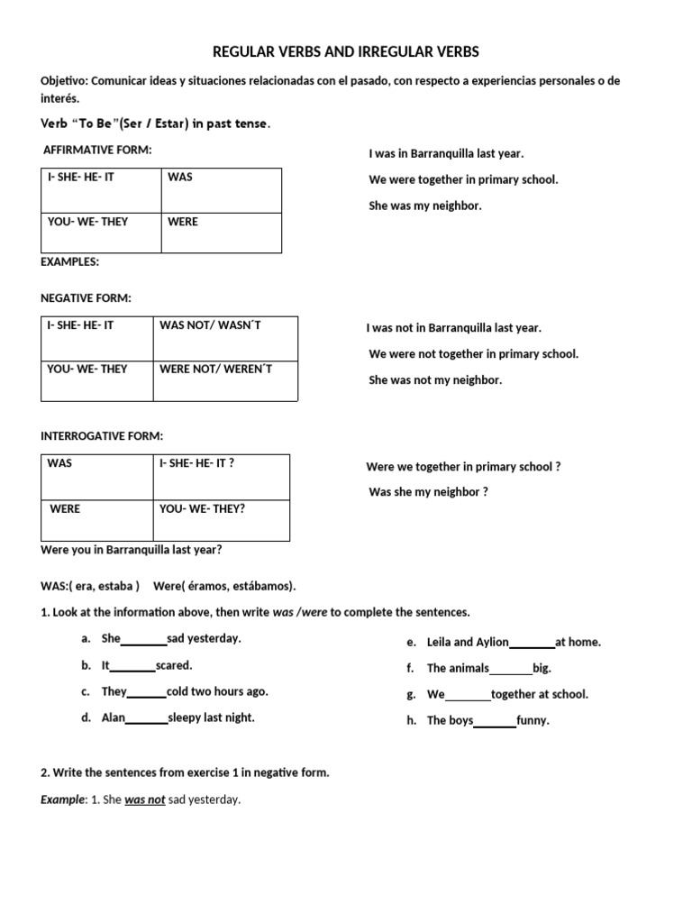 Regular Verbs and Irregular Verbs | PDF | Linguistic Morphology | Grammar