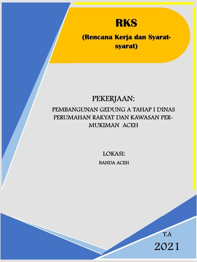 RKS Pembangunan Gedung A Aceh 2021 | PDF