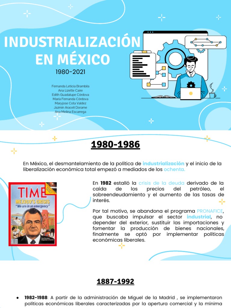 Industrialización En México 1980 2021 Pdf México Desregulación