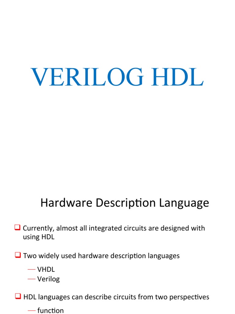 Verilog GATE AND DATA FLOW | PDF | Hardware Description Language ...