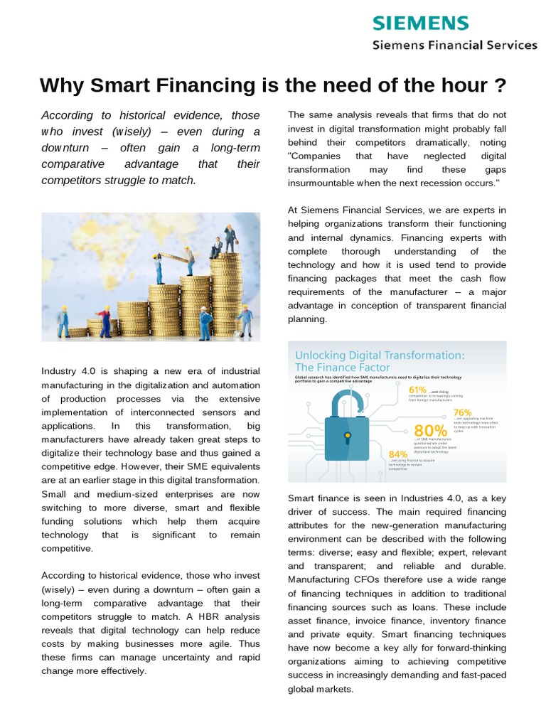 Reasons Why Smart Financing Is The Need of The Hour | PDF | Recession ...