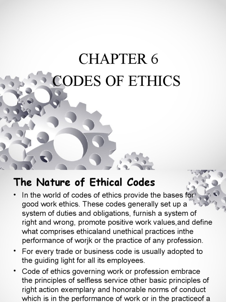 Chapter 6 Code of Ethics | PDF | Lawyer | Profession