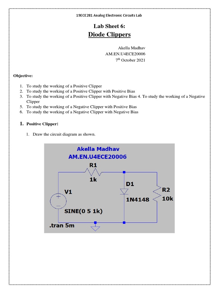 Analog Labsheet 6 - 20006 | PDF | Electronic Circuits | Analogue Electronics