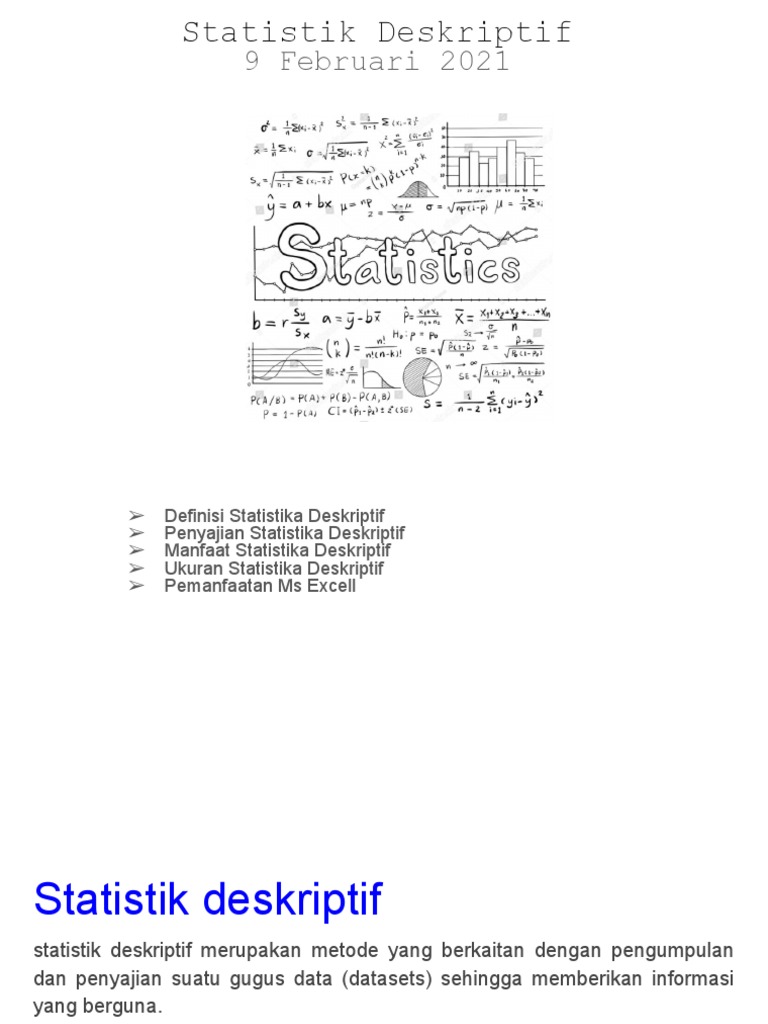 Panduan Lengkap Statistik Deskriptif | PDF | Metode & Bahan Ajar