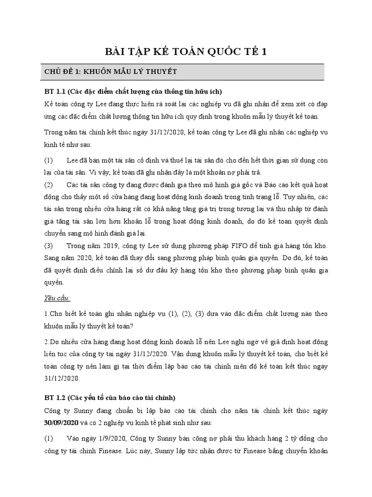 Bai Tap KTQT 1 - 10.2021-SV | PDF