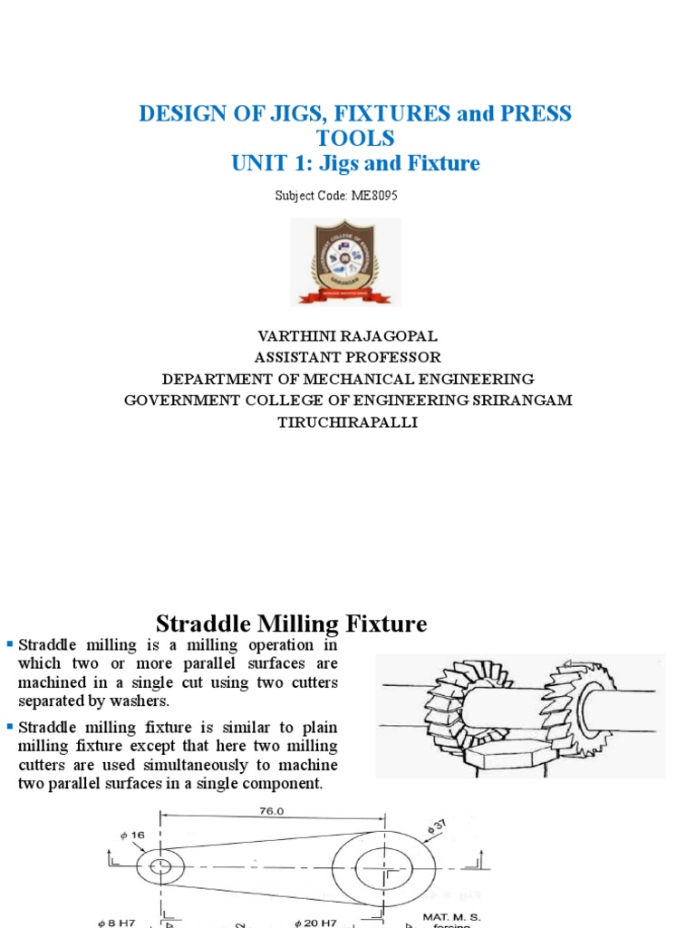 Design of Jigs, Fixtures and Press Tools UNIT 1: Jigs and Fixture | Descargar gratis PDF ...