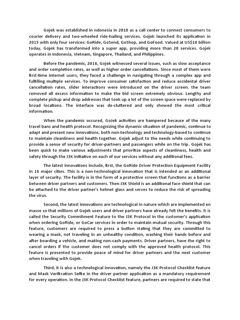 Gojek Case Study Group 4 | PDF