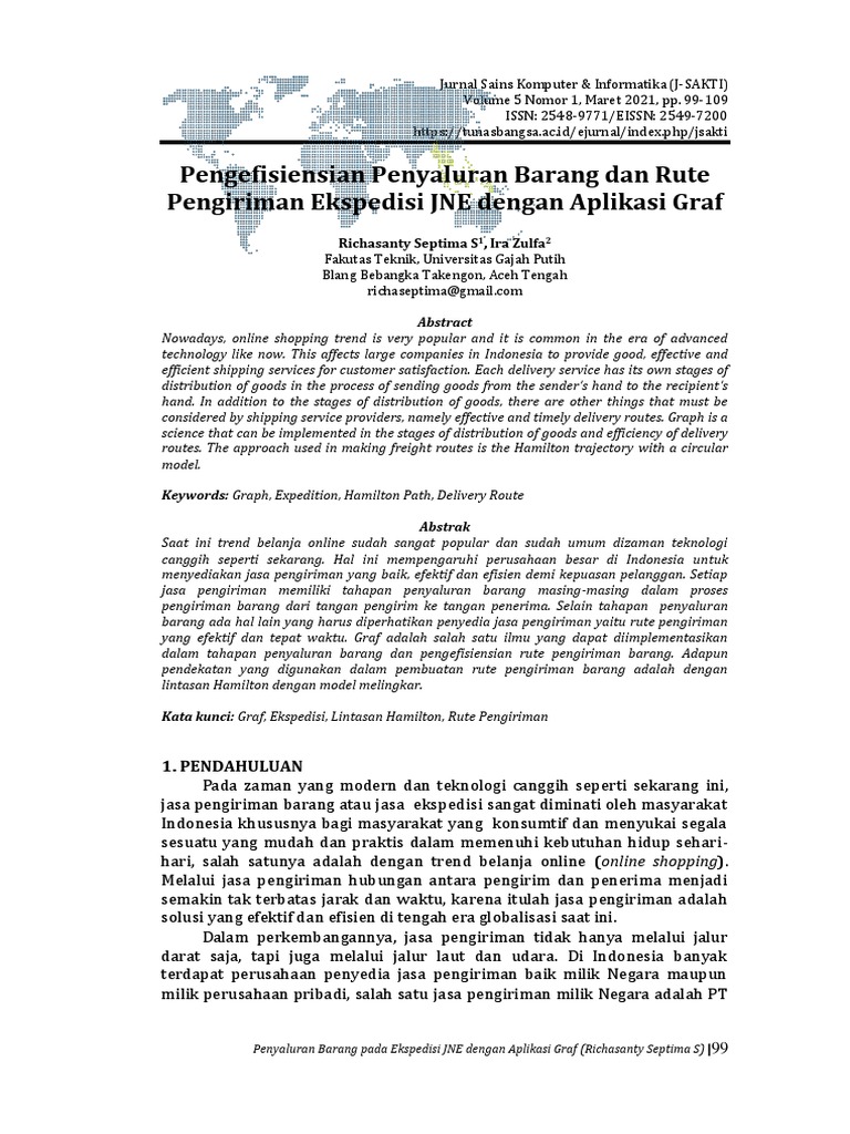 Optimasi Rute JNE dengan Graf | PDF