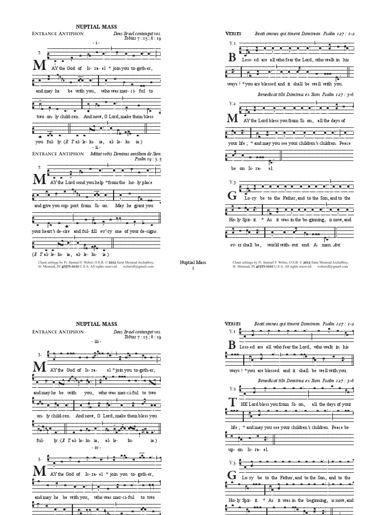 Wedding Mass English Propers | PDF | Ketuvim | Christian Music