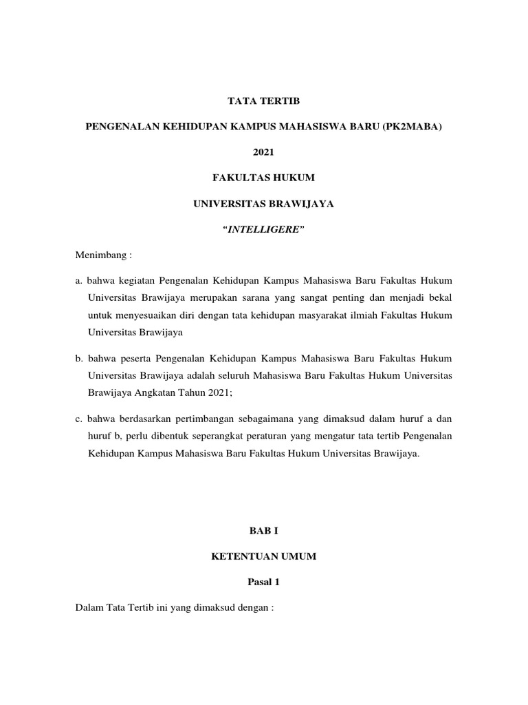 Tatib Pk2maba 2021 | PDF | Pengelolaan Keuangan & Uang