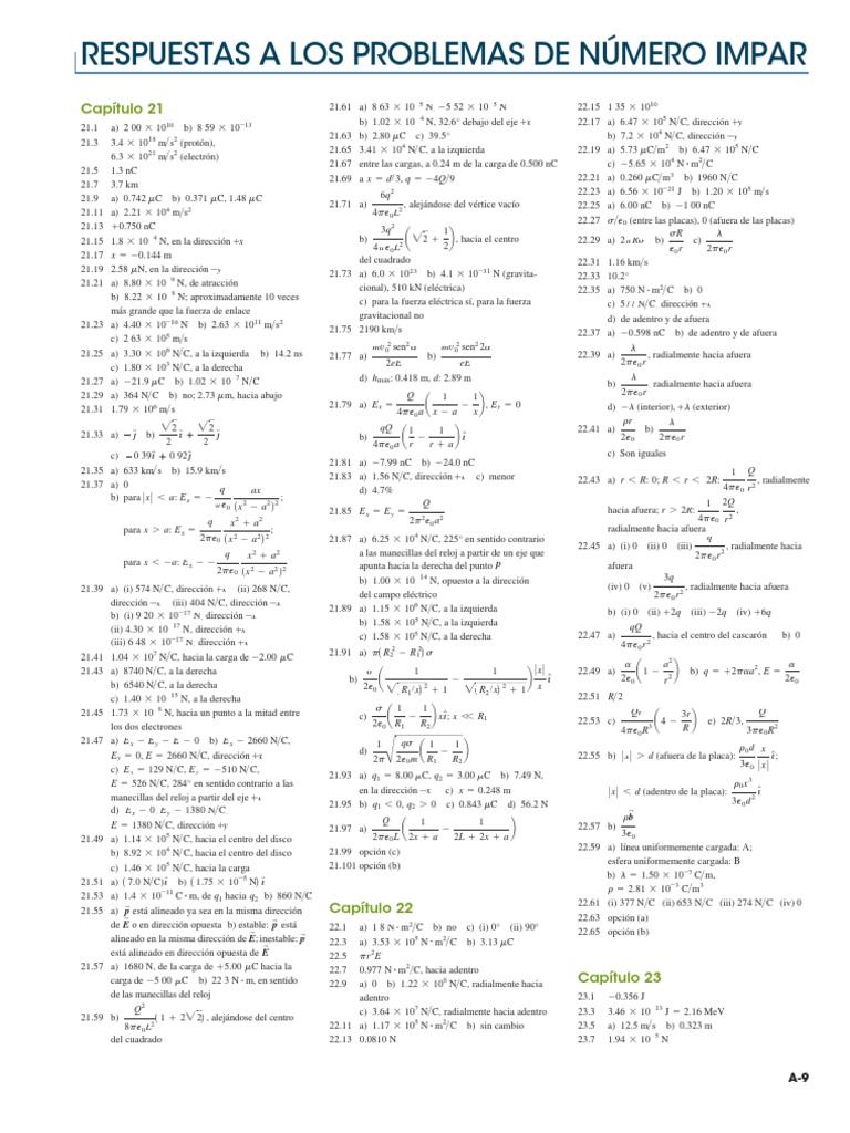 Respuestas de Prolemas Impares | PDF