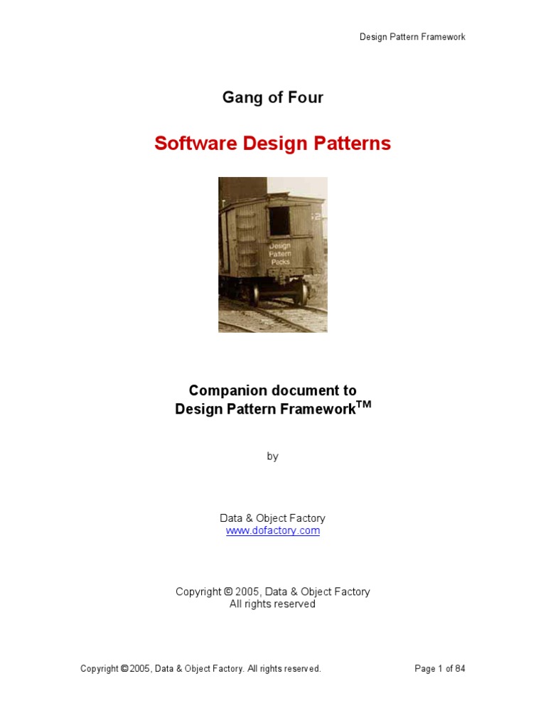 Software Design Patterns | PDF | Class (Computer Programming) | Method ...