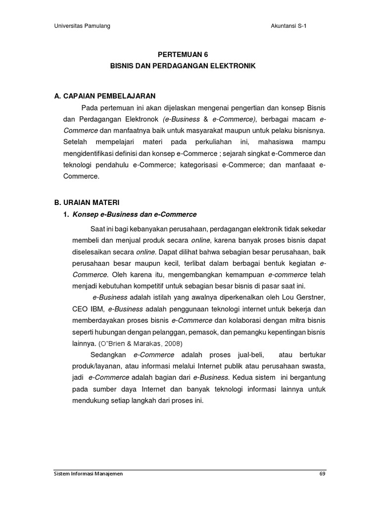 Konsep dan Manfaat e-Commerce | PDF | Komputer