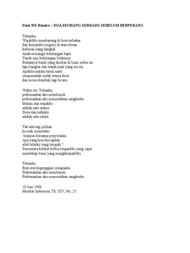Puisi Ws Rendra Pdf