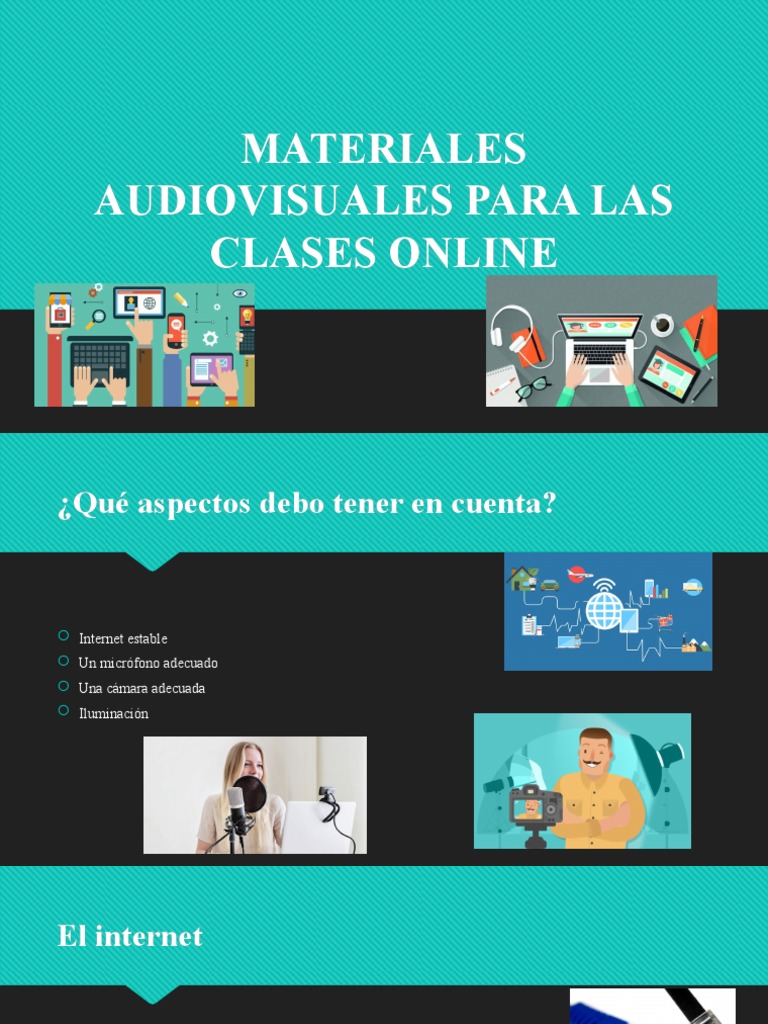 Materiales Audiovisuales para Las Clases Online | PDF | Arte | Informática