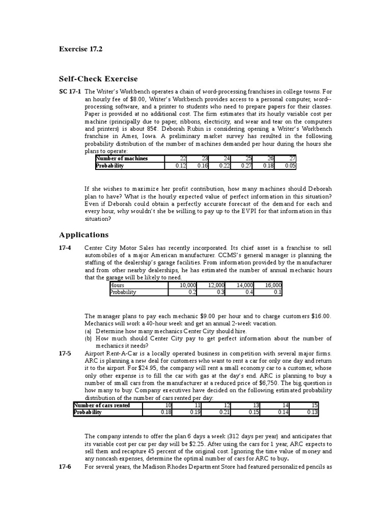 Self Check Exercise | Download Free PDF | Fuel Economy In Automobiles ...