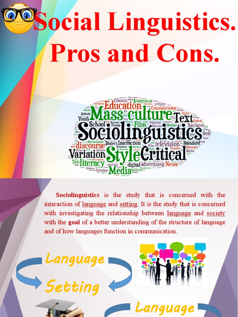Social Linguistics. Pros and Cons | PDF | Slang | Sociolinguistics