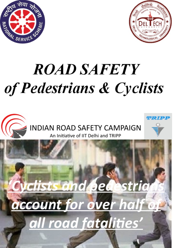 Road Safety Of Pedestrians Cyclists Pdf Road Traffic Safety