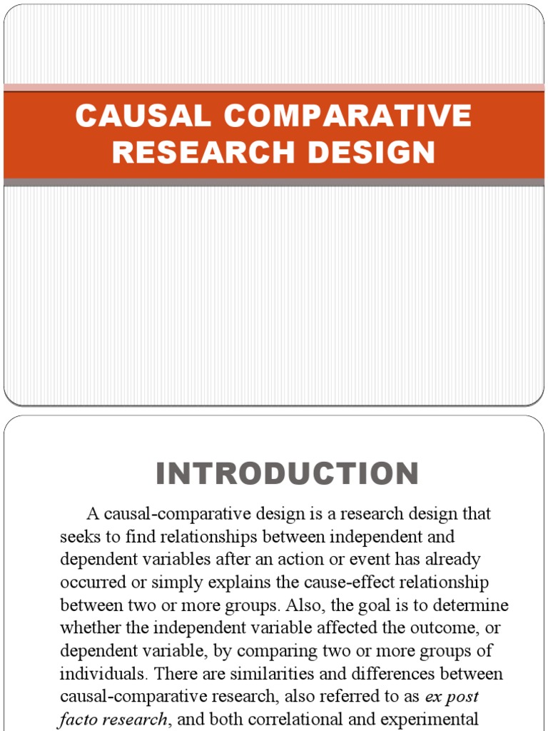 Causal Comparative Research Examples
