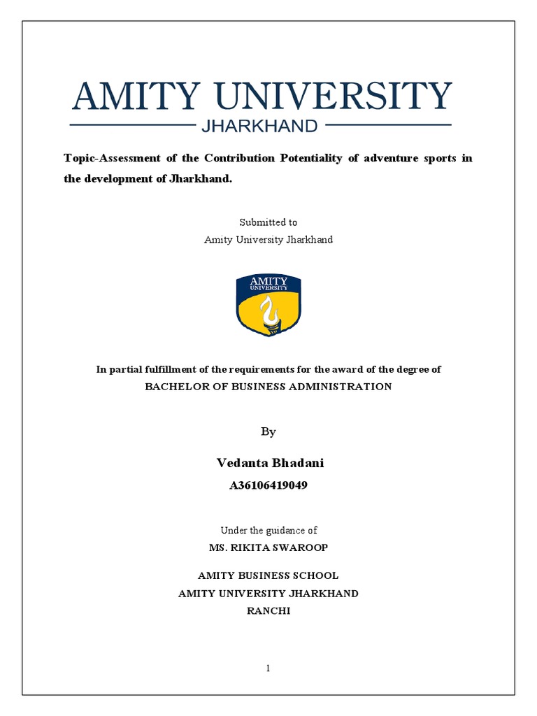 Vedanta Bhadani NTCC Final | PDF | Data | Tourism