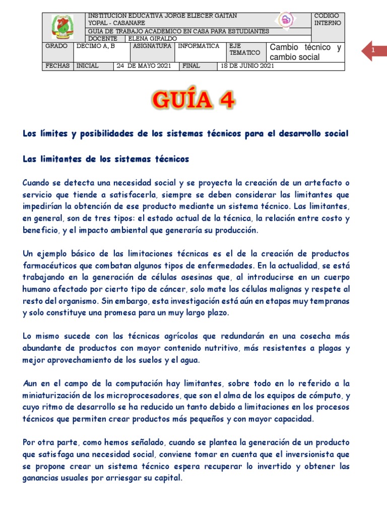 Informatica 10 Gui 4 | PDF | Informática