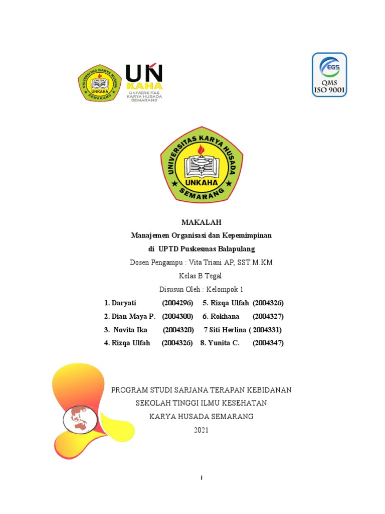 Makalah Manajmen Org & Kep - klp1 | PDF