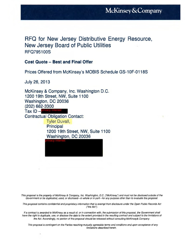 Mckinsey Proposal | PDF | Cogeneration | Electrical Grid