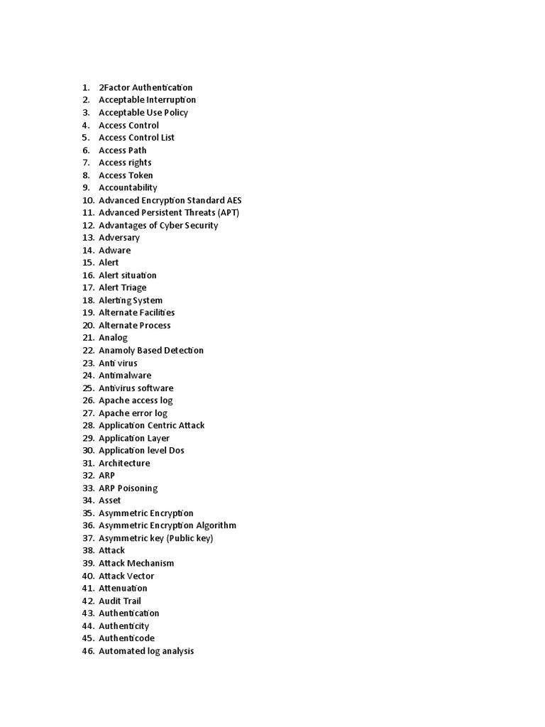 Cyber Security-Terminology | PDF | Computer Network | Virtual Private ...