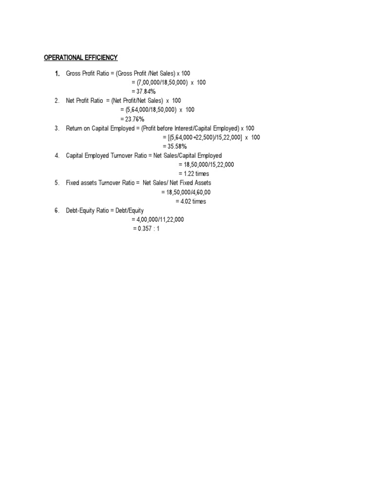 Operational Efficiency | PDF | Finance & Money Management