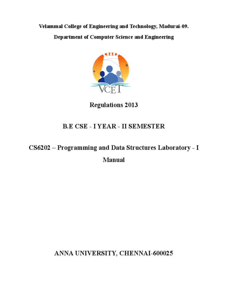 CS6212 PDS I Lab Manual | PDF | C (Programming Language) | Computer File