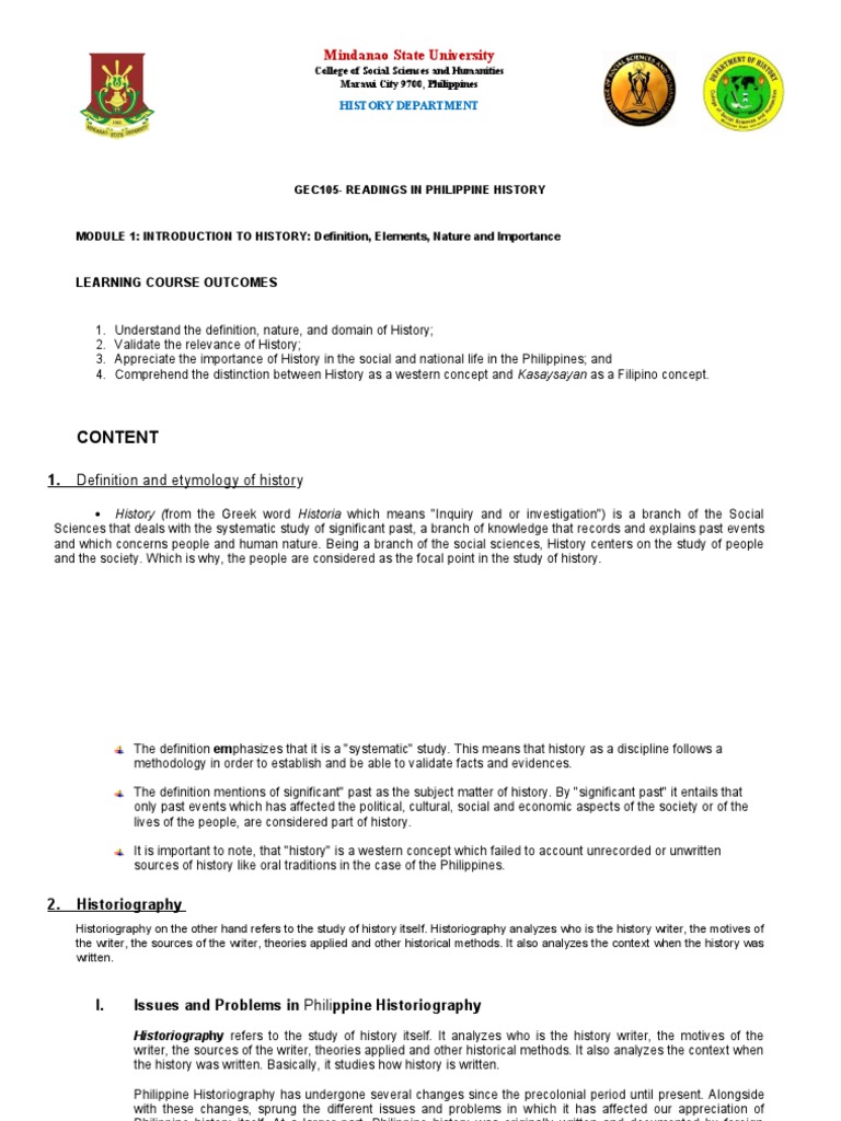 MODULE 1 (What Is History) | PDF | Science | Historian